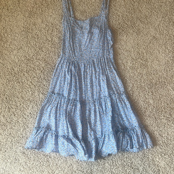 SHEIN | Dresses | Shein Blue Floral Sundress Zip Up | Poshmark